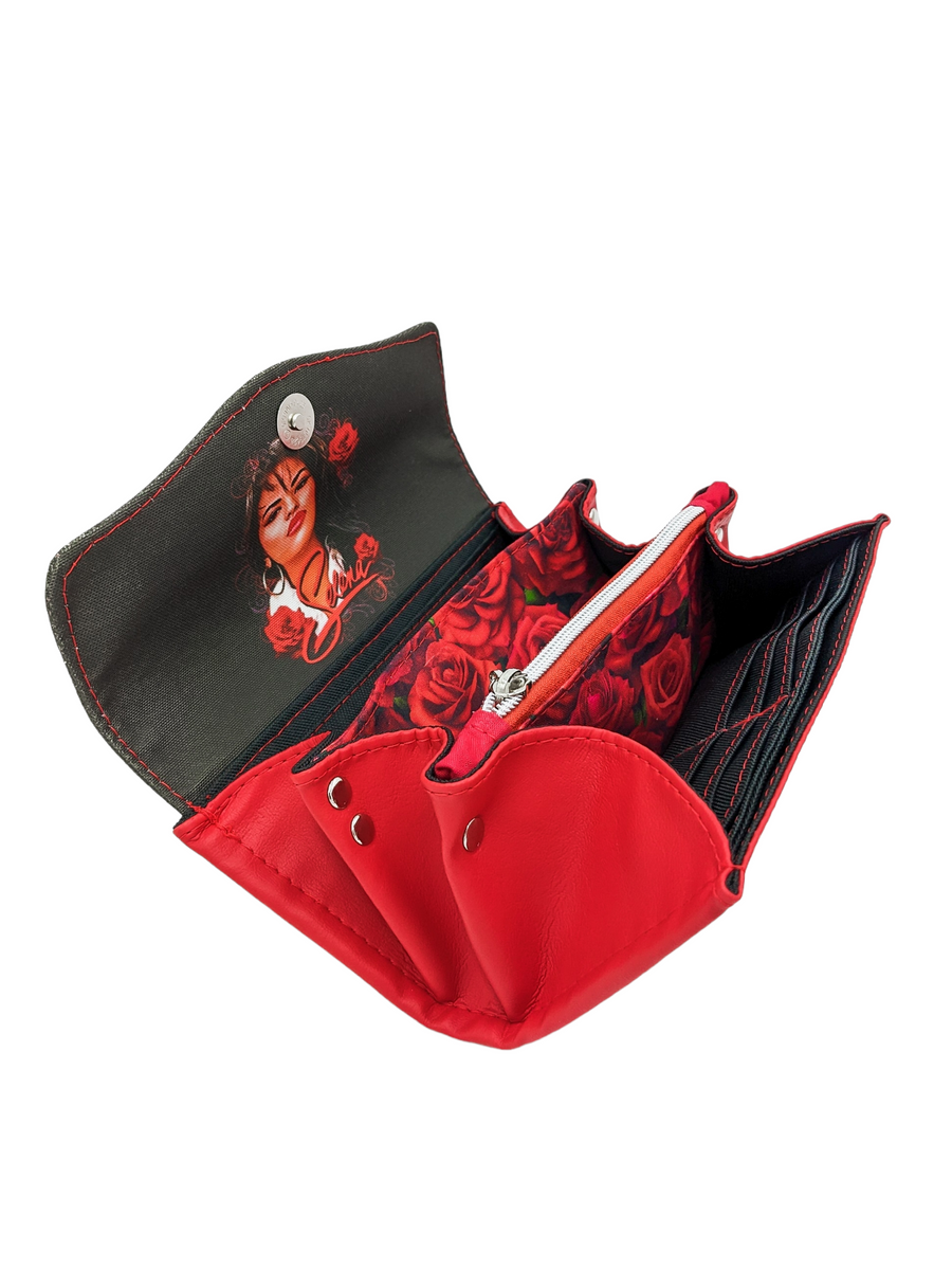 Selena Red Roses Wallet – Terrific Planner